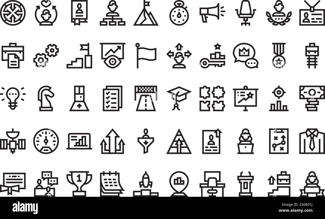 Career advancement icons High-Quality Vector Icons Collection with ...