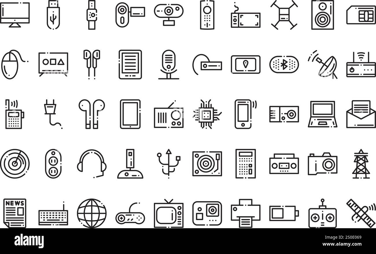Electronic devices icons High-Quality Vector Icons Collection with ...