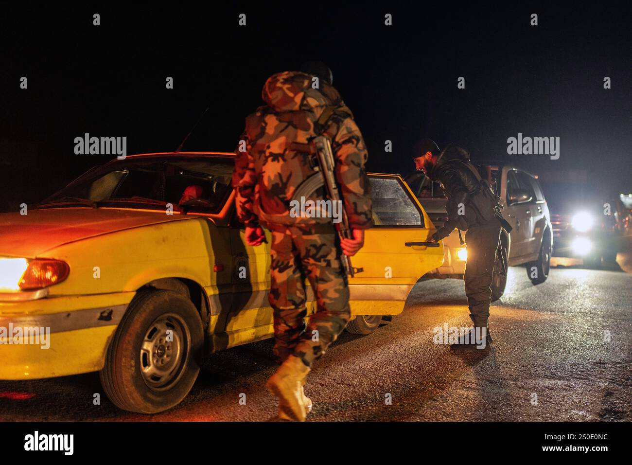Members of the security forces of the newly formed Syrian government ...
