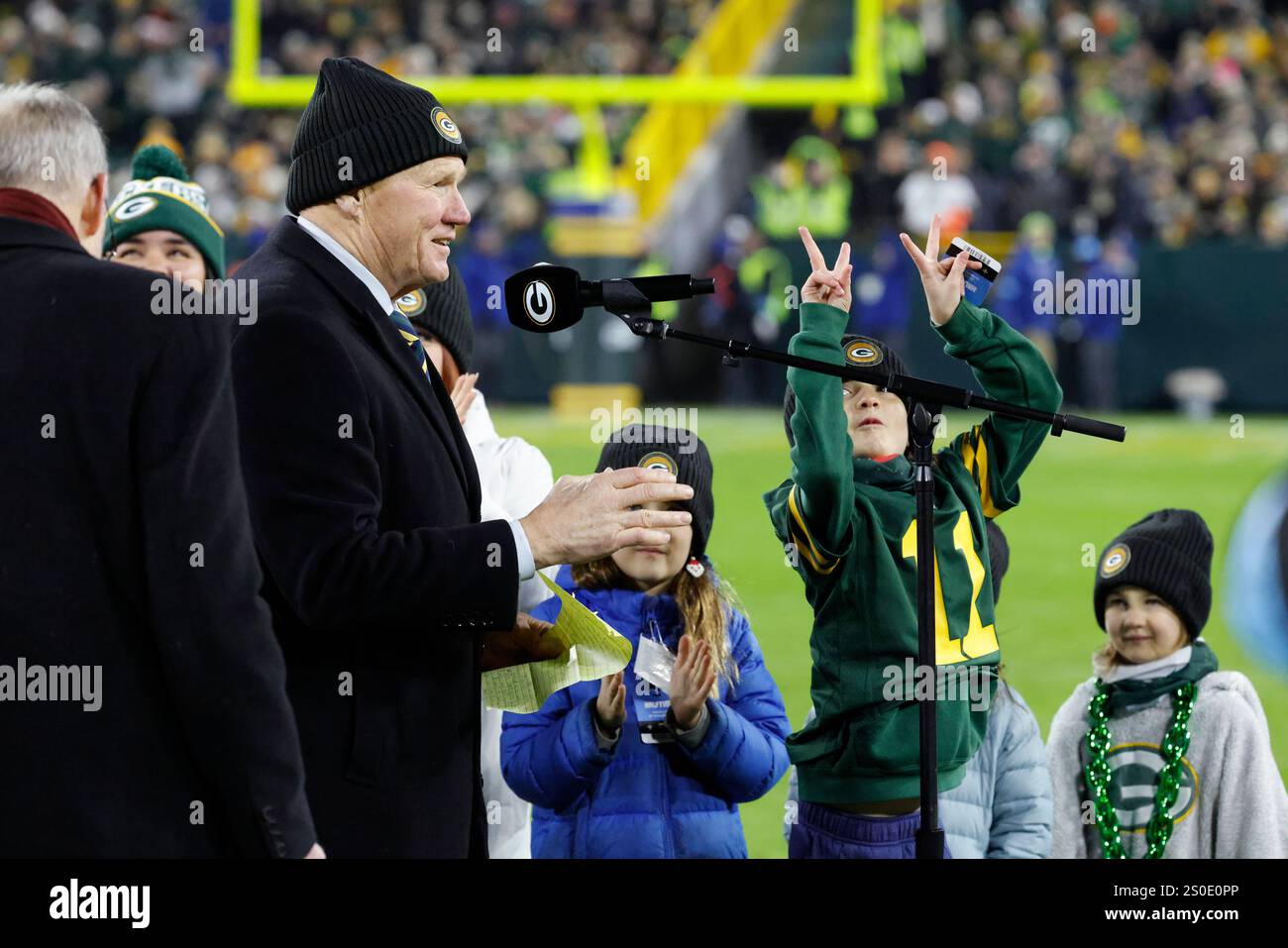 Green Bay Packers Mark Murphy during a half time ceremony honoring his ...