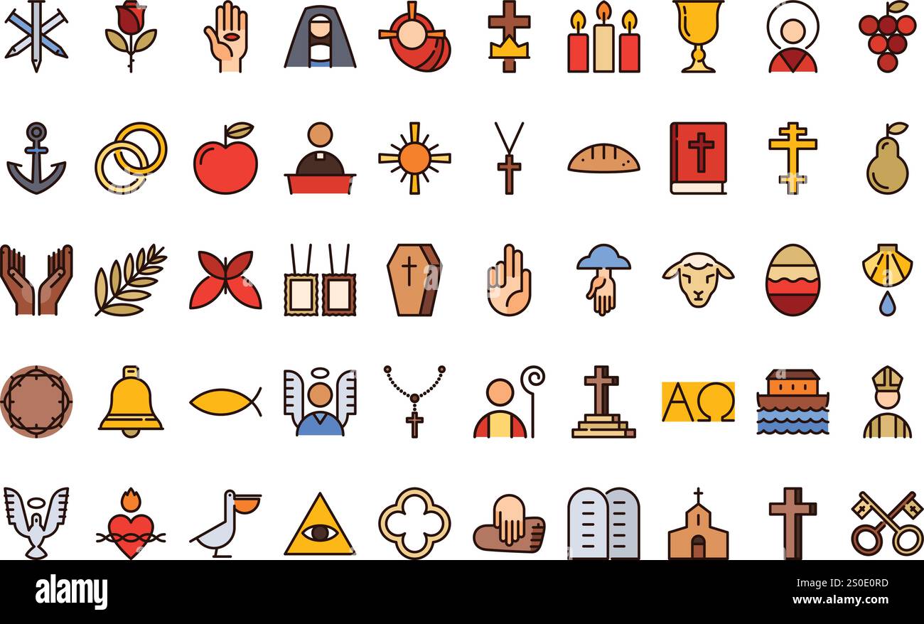 Christianity icons High-Quality Vector Icons Collection with Editable ...