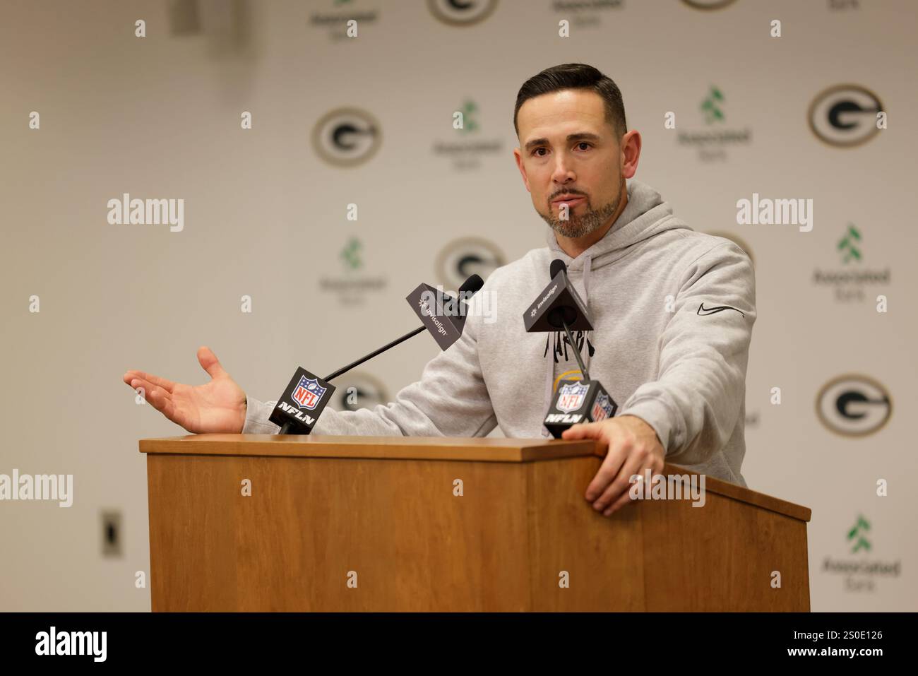 Green Bay Packers head coach Matt LaFleur after an NFL football game ...