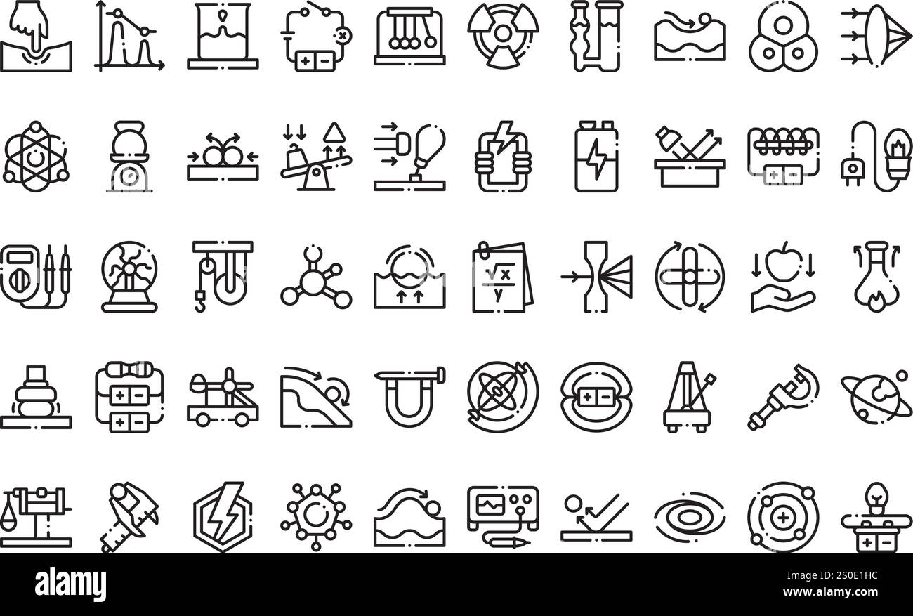 Physics icons High-Quality Vector Icons Collection with Editable Stroke ...