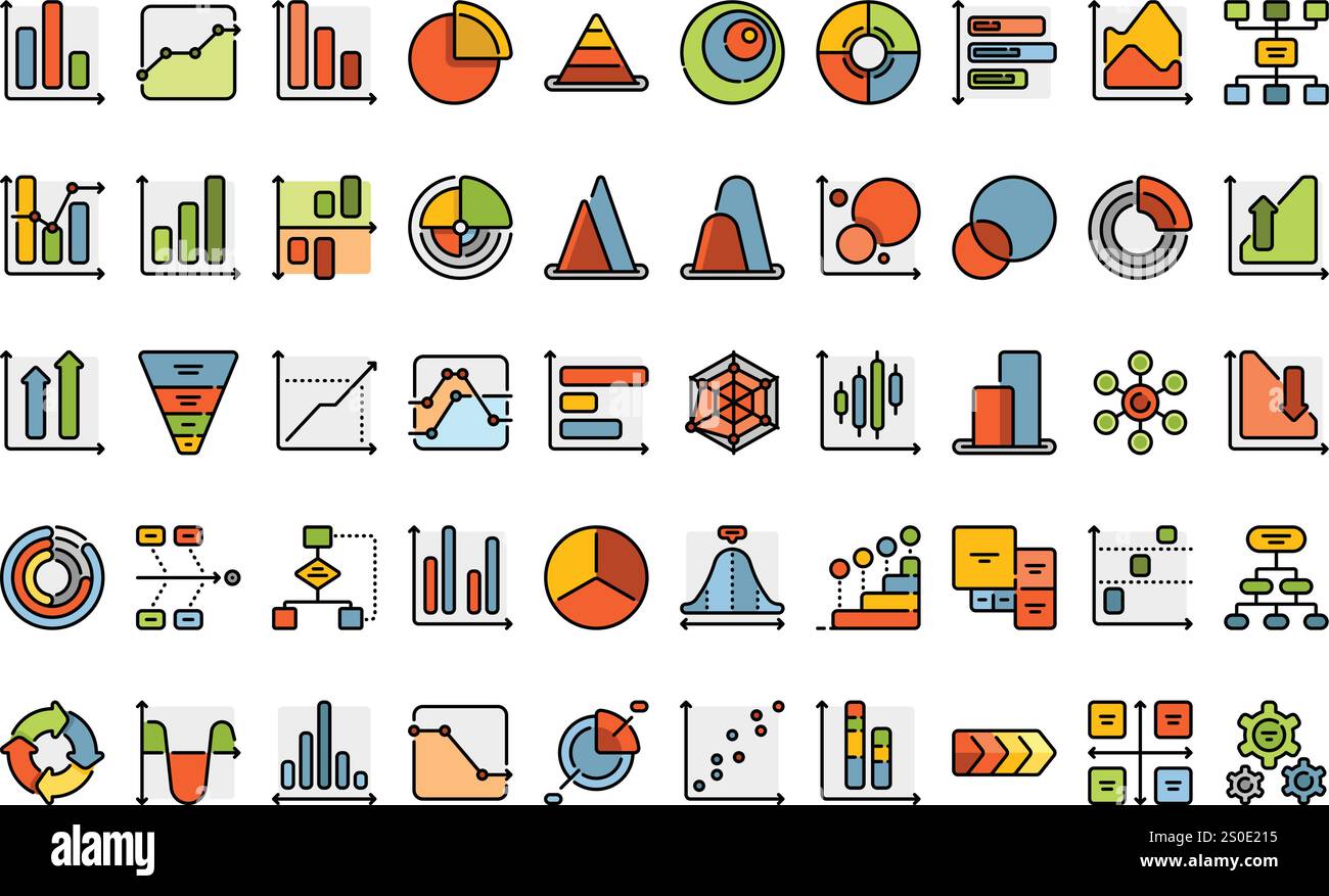 Business diagrams icons High-Quality Vector Icons Collection with ...