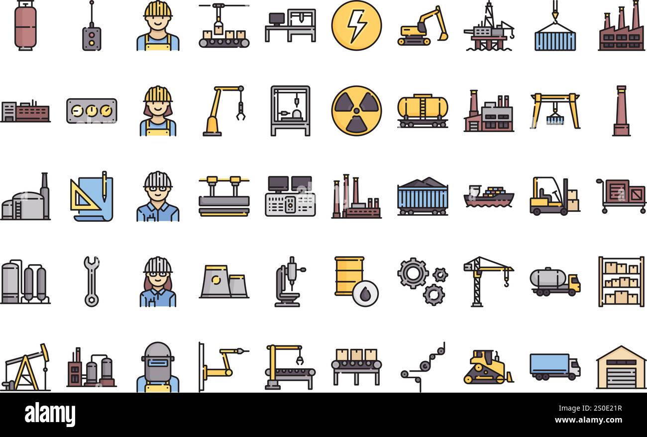 Industry icons High-Quality Vector Icons Collection with Editable ...