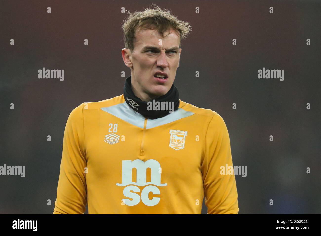 Christian Walton of Ipswich Town during the pre-game warm up ahead of ...