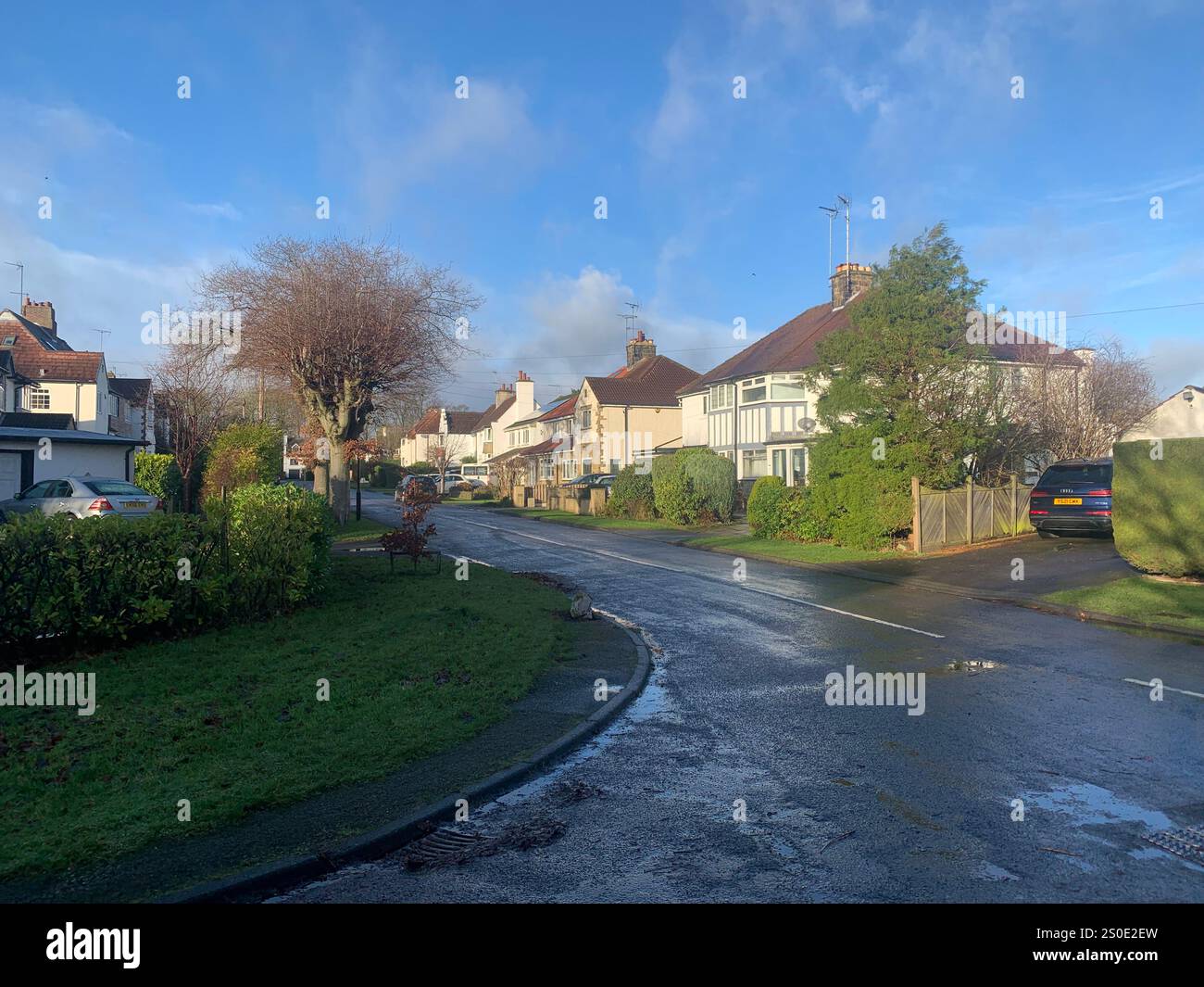 Guiseley North Yorkshire houses trees place town village countryside ...