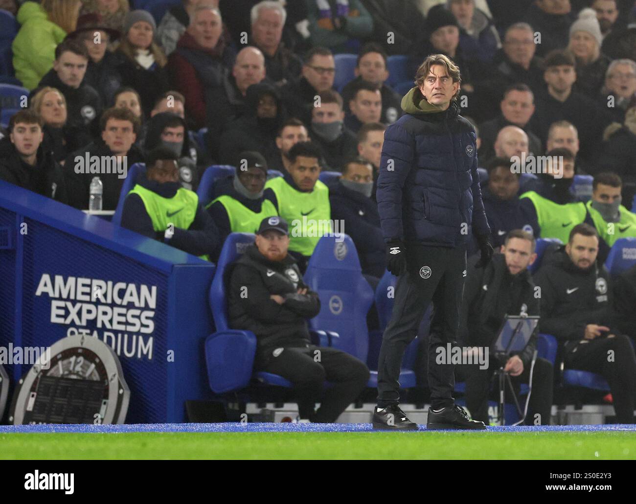 Brentford manager Thomas Frank during the Premier League match at the ...