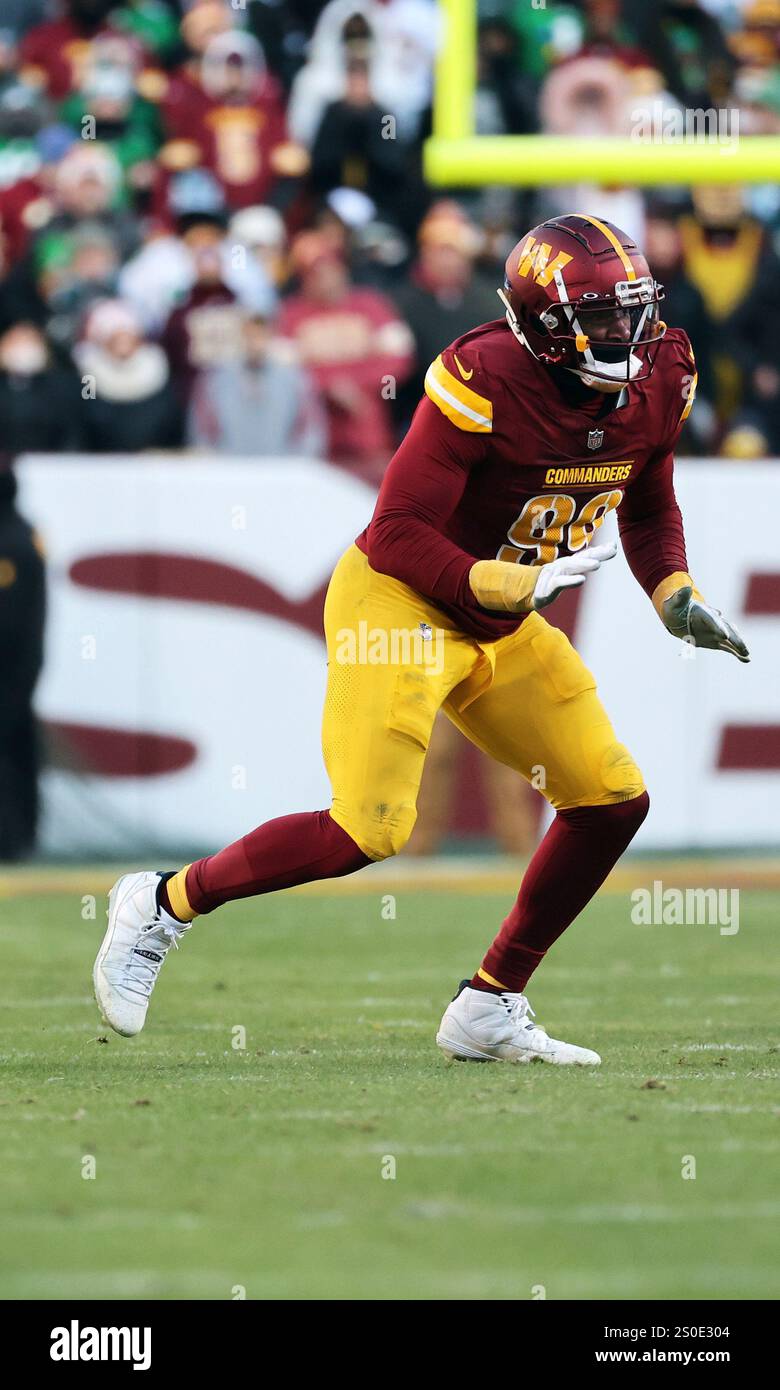Washington Commanders defensive end Clelin Ferrell (99) rushes during ...