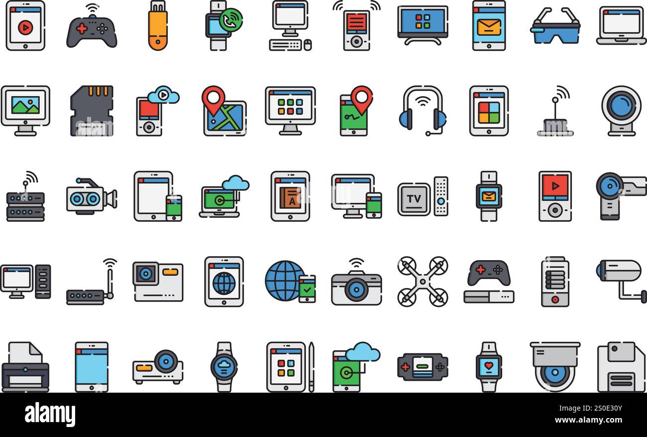 Smart devices icons High-Quality Vector Icons Collection with Editable ...