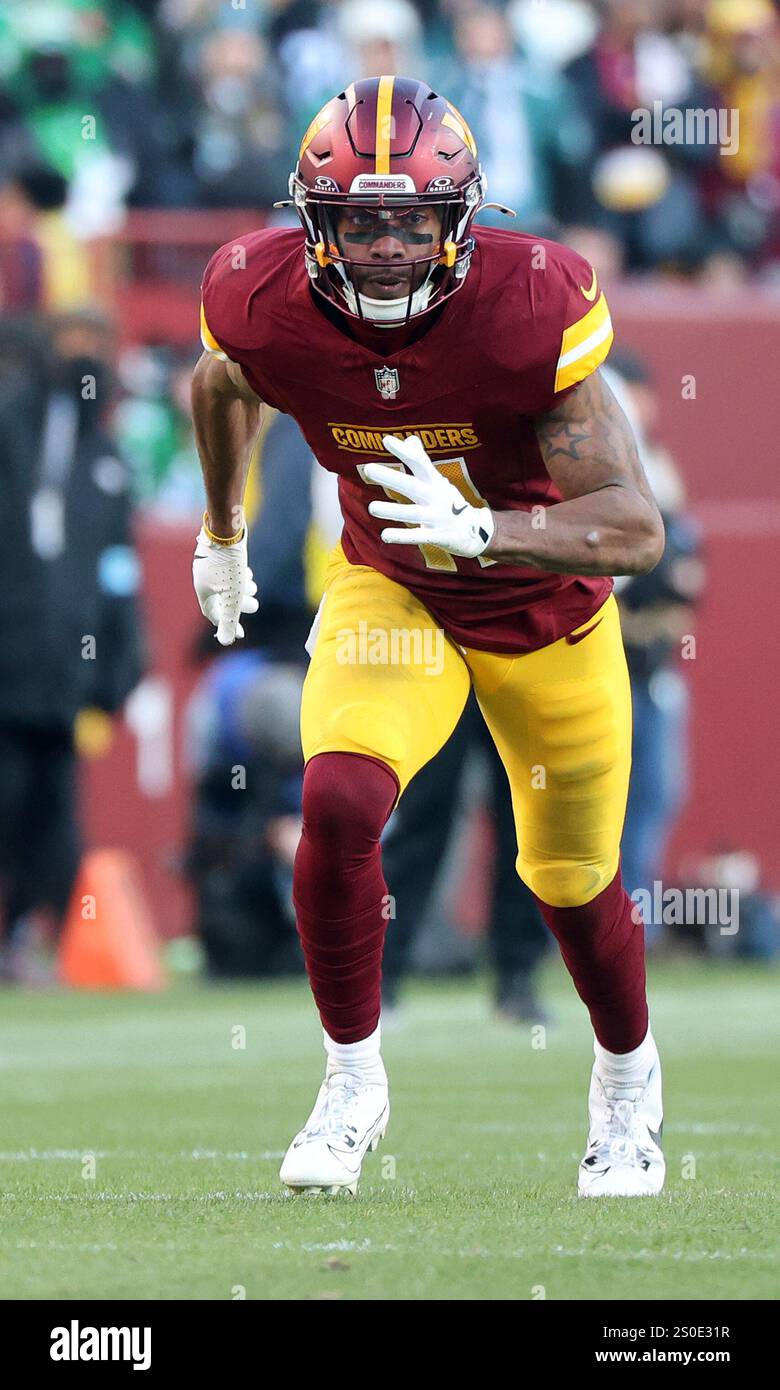 Washington Commanders safety Jeremy Chinn (11) rushes during an NFL ...