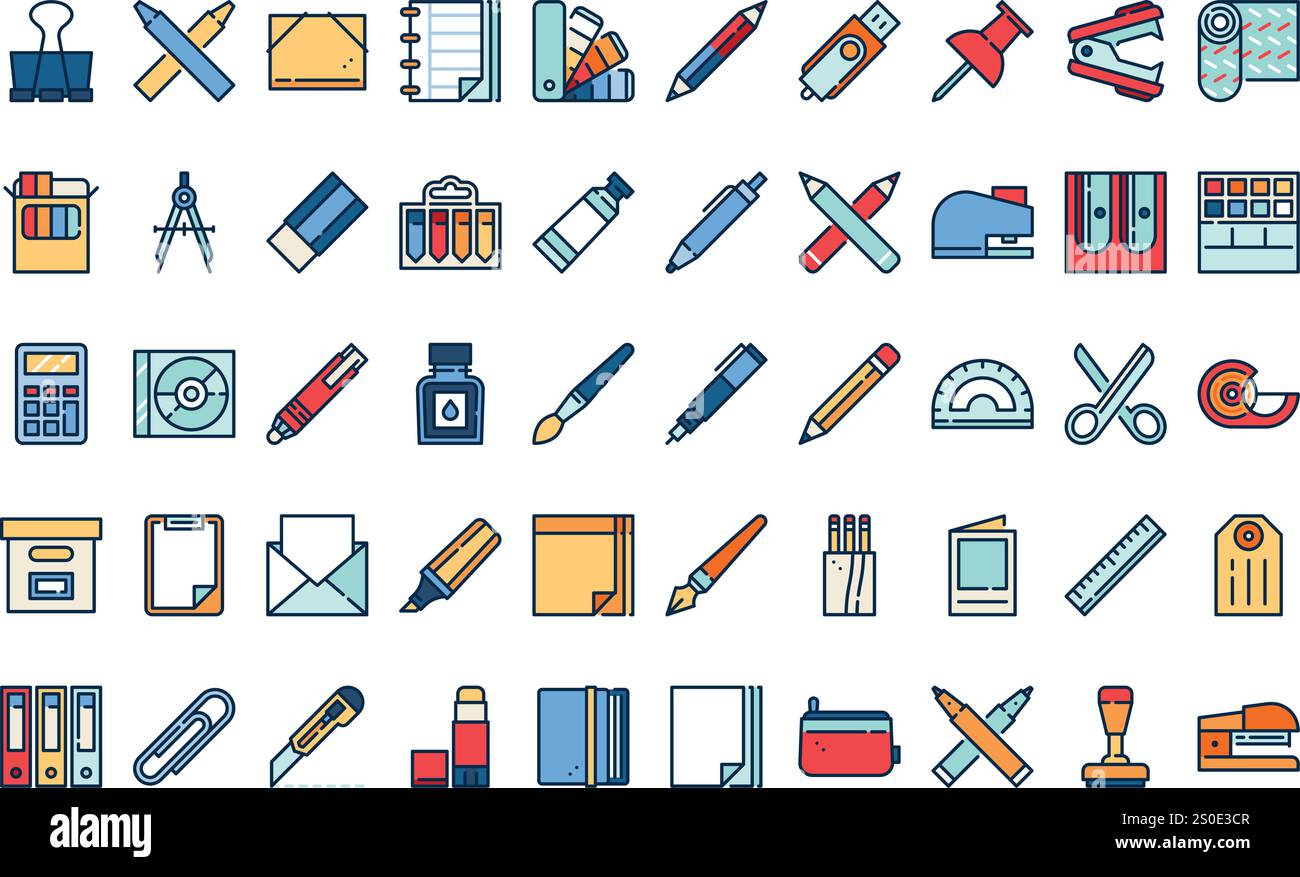 Stationary icons High-Quality Vector Icons Collection with Editable ...