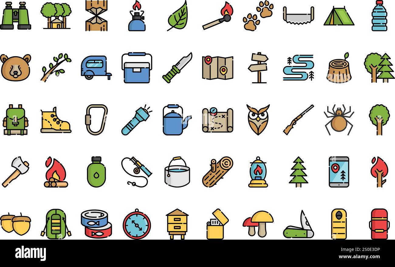 In the forest icons High-Quality Vector Icons Collection with Editable ...