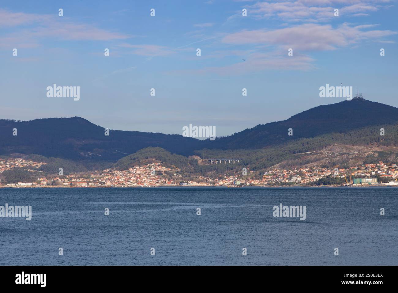 Vigo. View of the city of Vigo from Spain. View of the Atlantic coast ...
