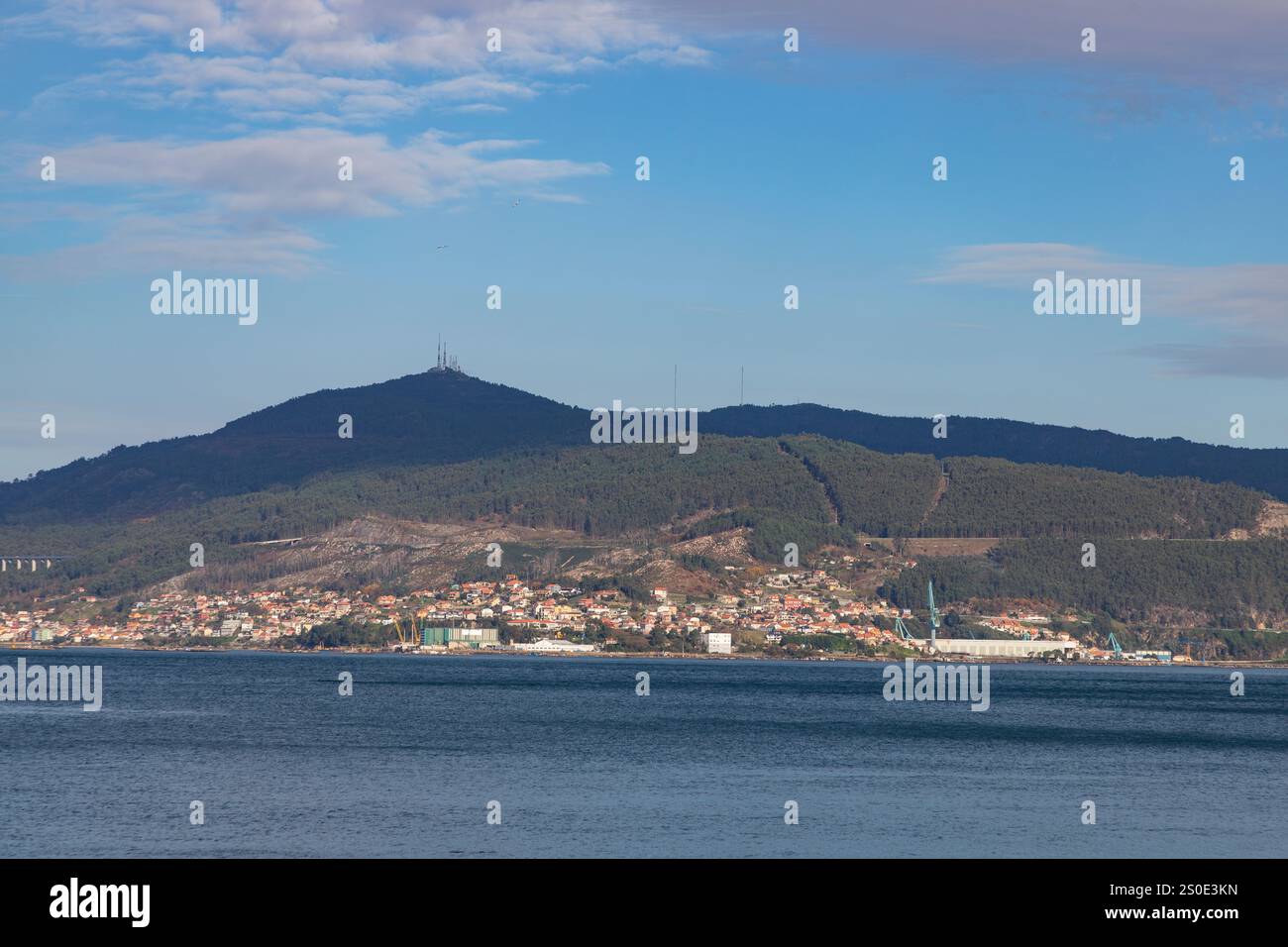Vigo. View of the city of Vigo from Spain. View of the Atlantic coast ...