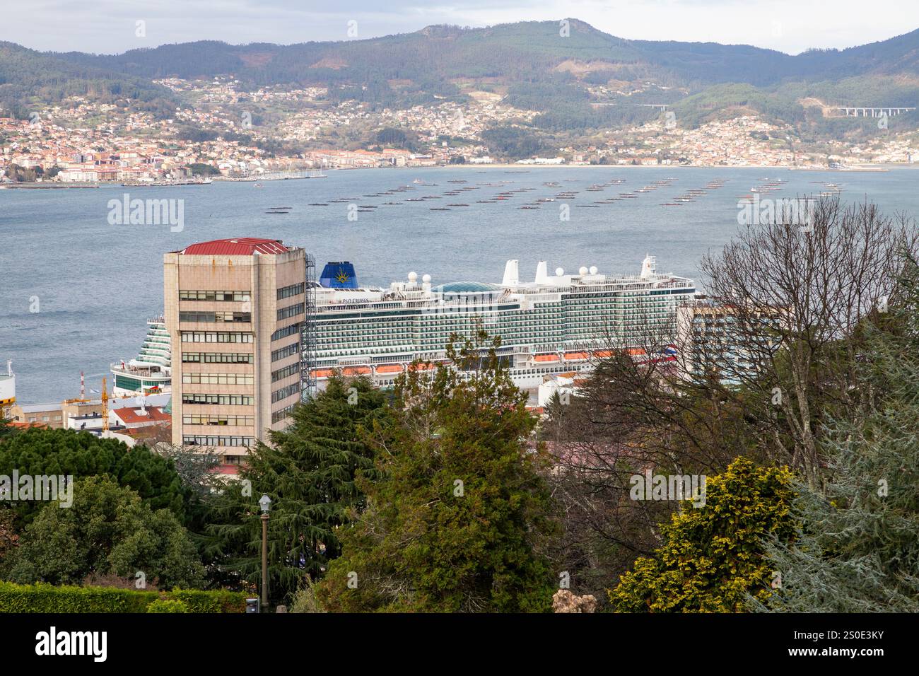Vigo. View of the city of Vigo from Spain. View of the Atlantic coast ...