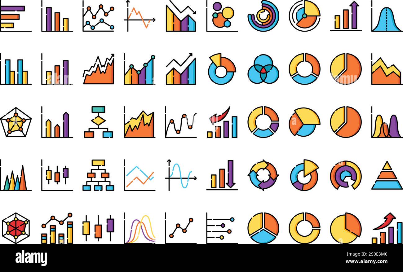 Charts diagrams icons High-Quality Vector Icons Collection with ...