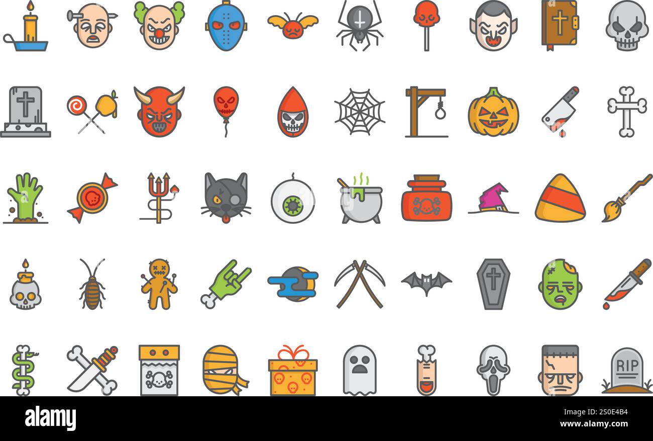 Halloween icons High-Quality Vector Icons Collection with Editable ...