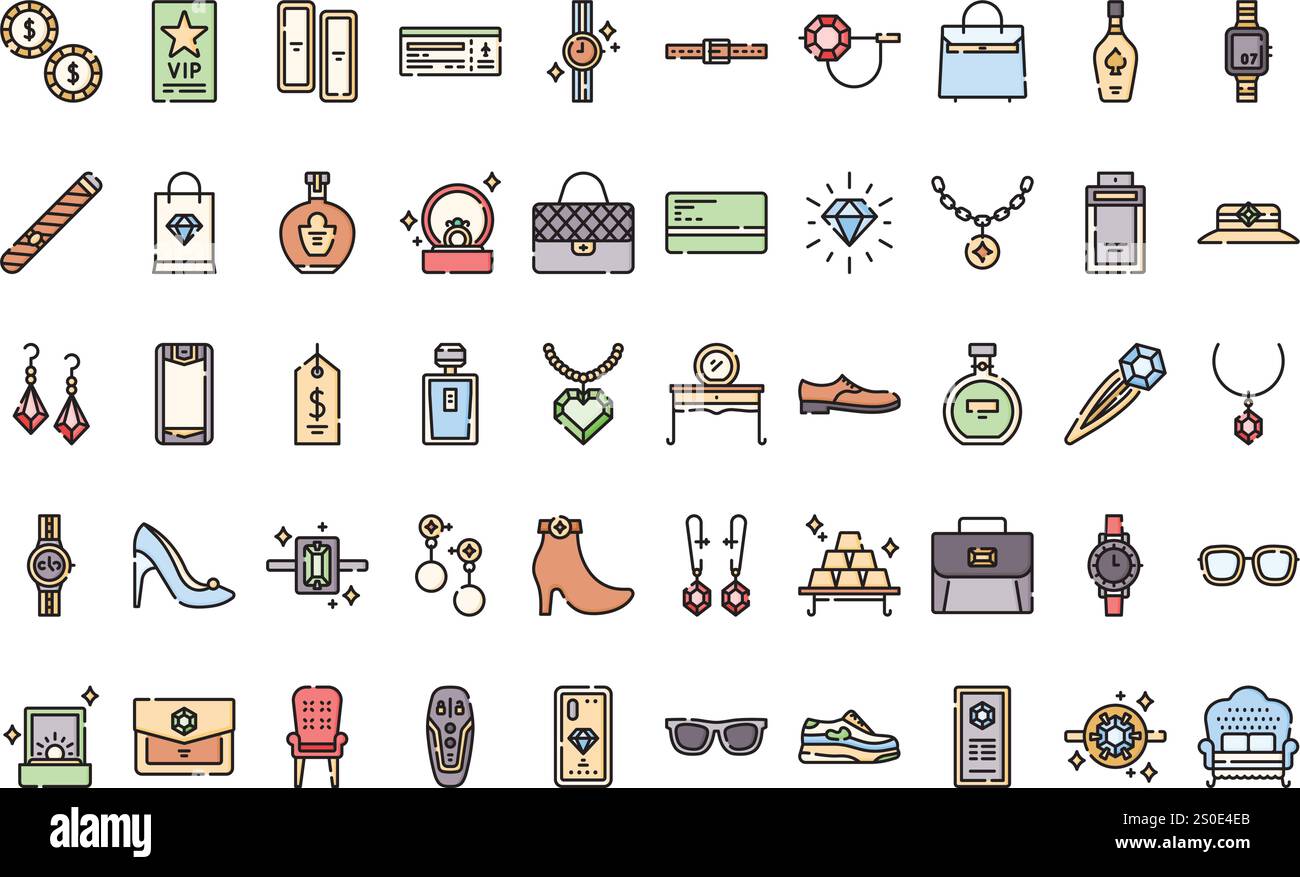 Luxury lifestyle icons High-Quality Vector Icons Collection with ...