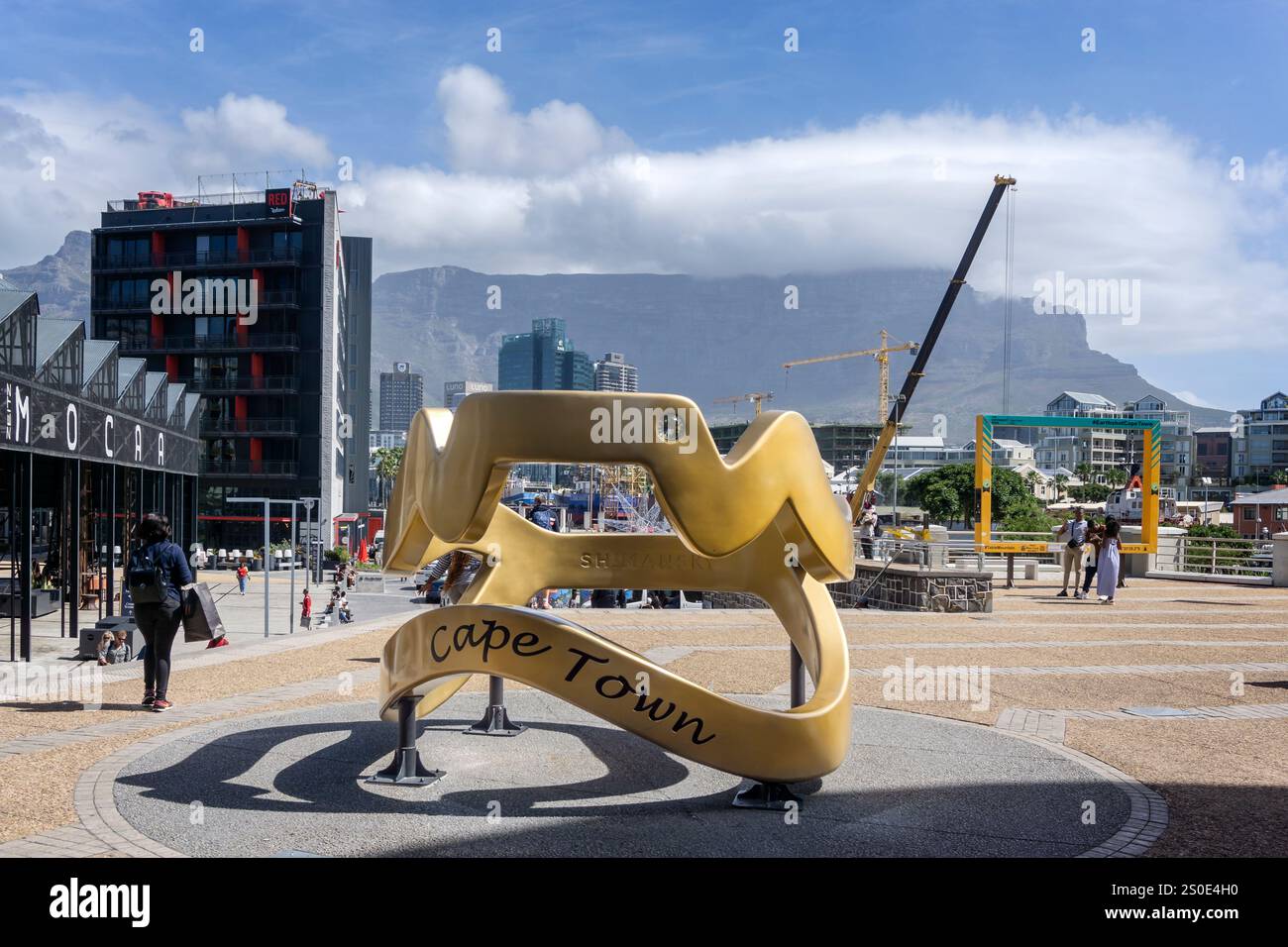 Shimansky's giant ring sculpture at the V&A Waterfront in Cape Town ...