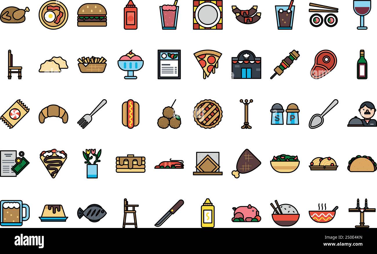 Food and drinks icons High-Quality Vector Icons Collection with ...