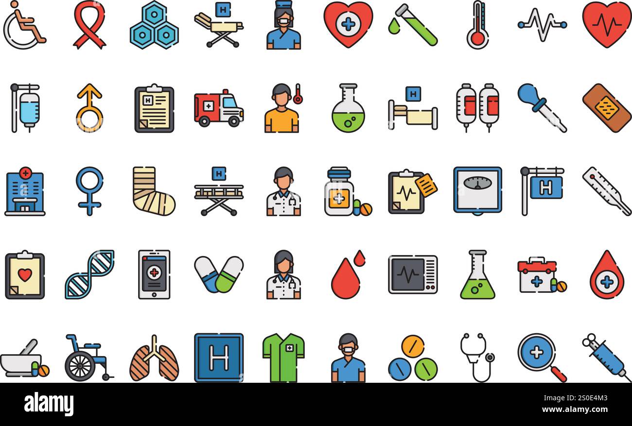 Medical hospital icons High-Quality Vector Icons Collection with ...