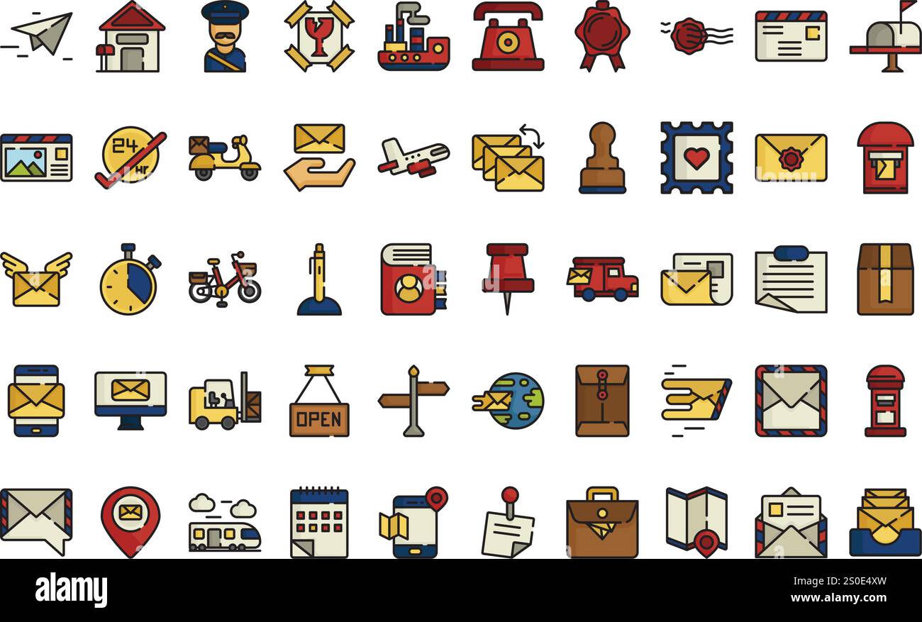 Post office icons High-Quality Vector Icons Collection with Editable Stroke. Ideal for ...