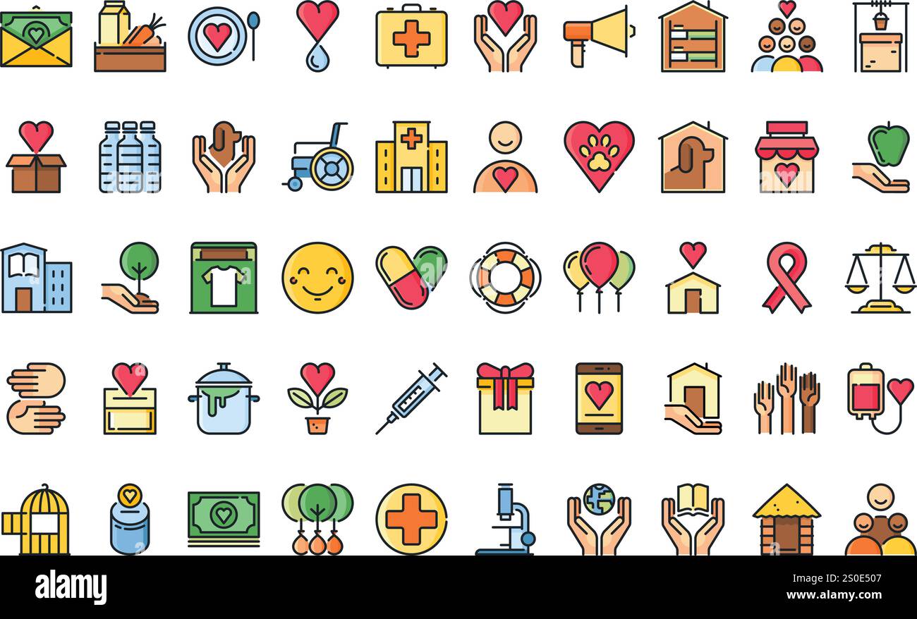 Charity icons High-Quality Vector Icons Collection with Editable Stroke ...