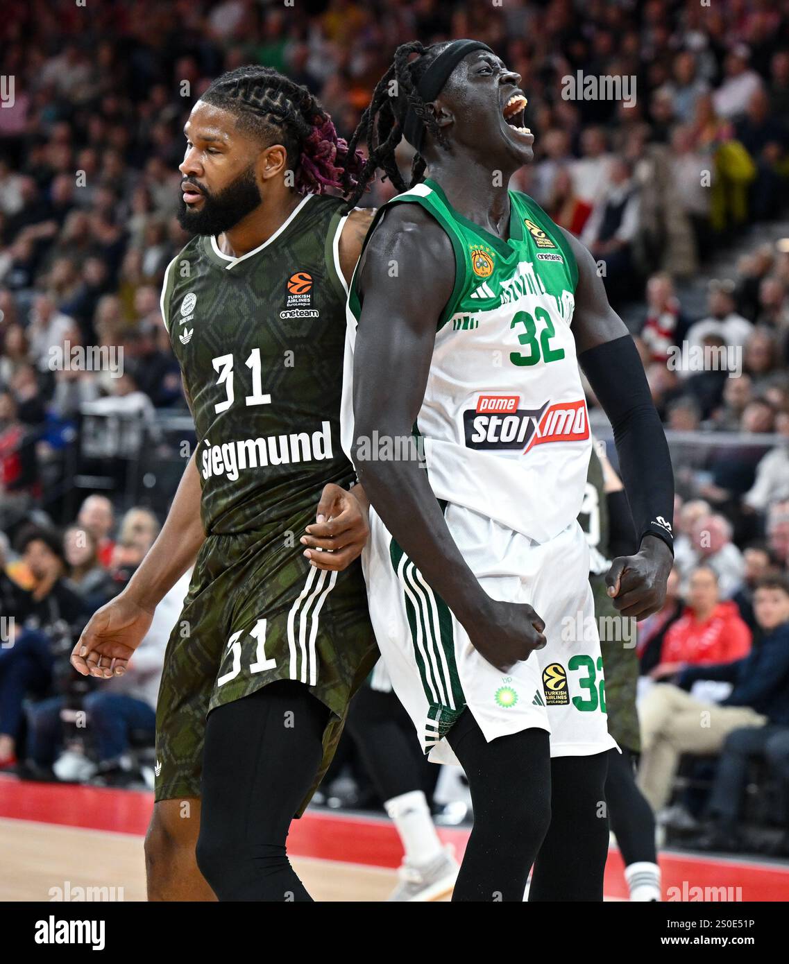 Munich, Germany. 27th Dec, 2024. Basketball: Euroleague, FC Bayern ...