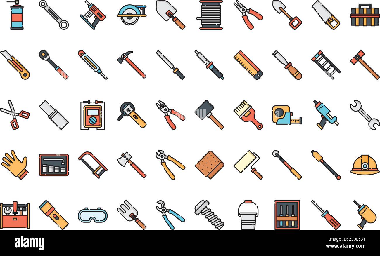 Toolbox 1 vector vectors hi-res stock photography and images - Alamy