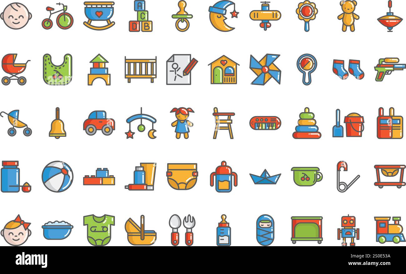 Kids icons High-Quality Vector Icons Collection with Editable Stroke ...