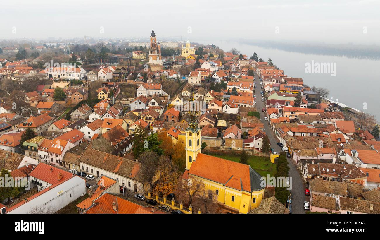 Explore Belgrade's skyline: A panoramic view of the cityscape along the ...