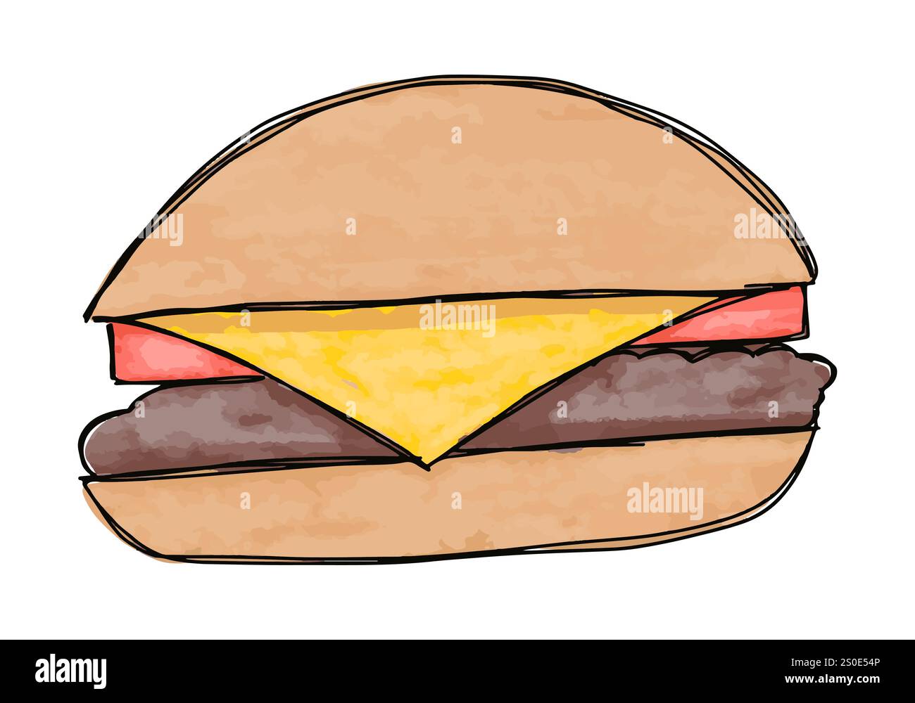 Hand drawn doodle burger, vector illustration Stock Vector Image & Art ...