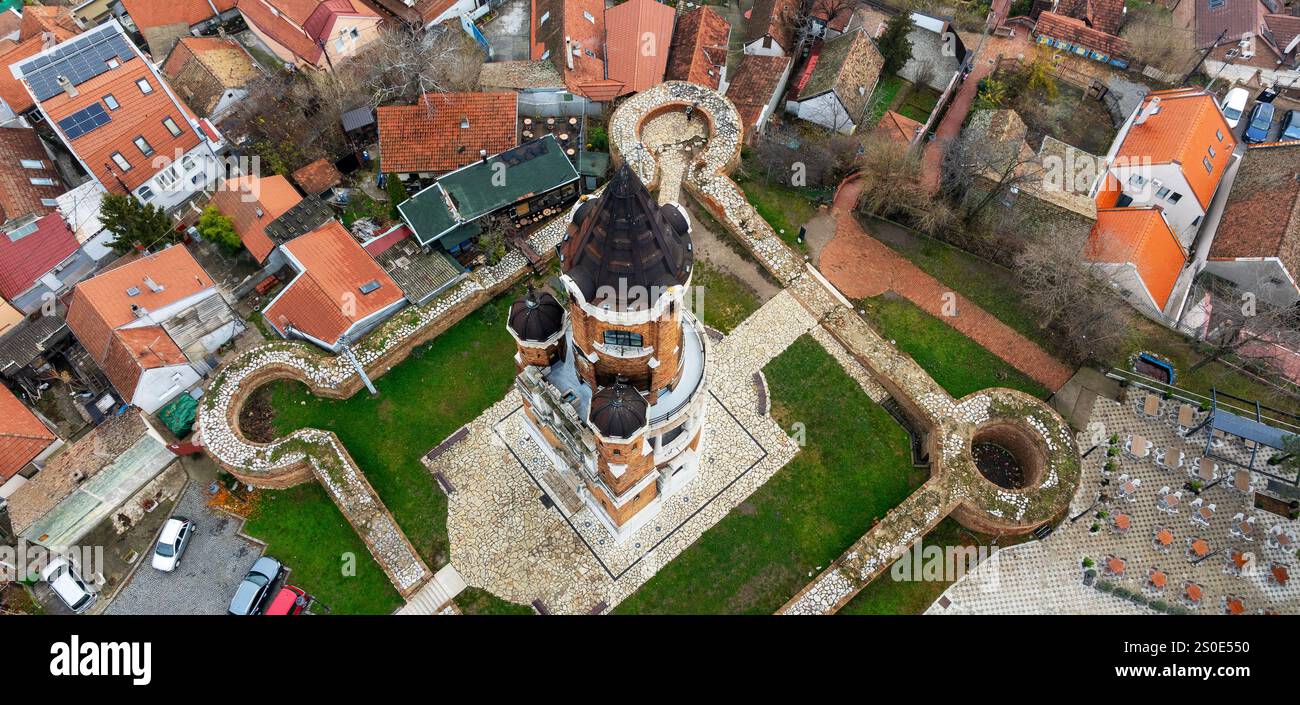 Explore Belgrade's skyline: A panoramic view of the cityscape along the ...