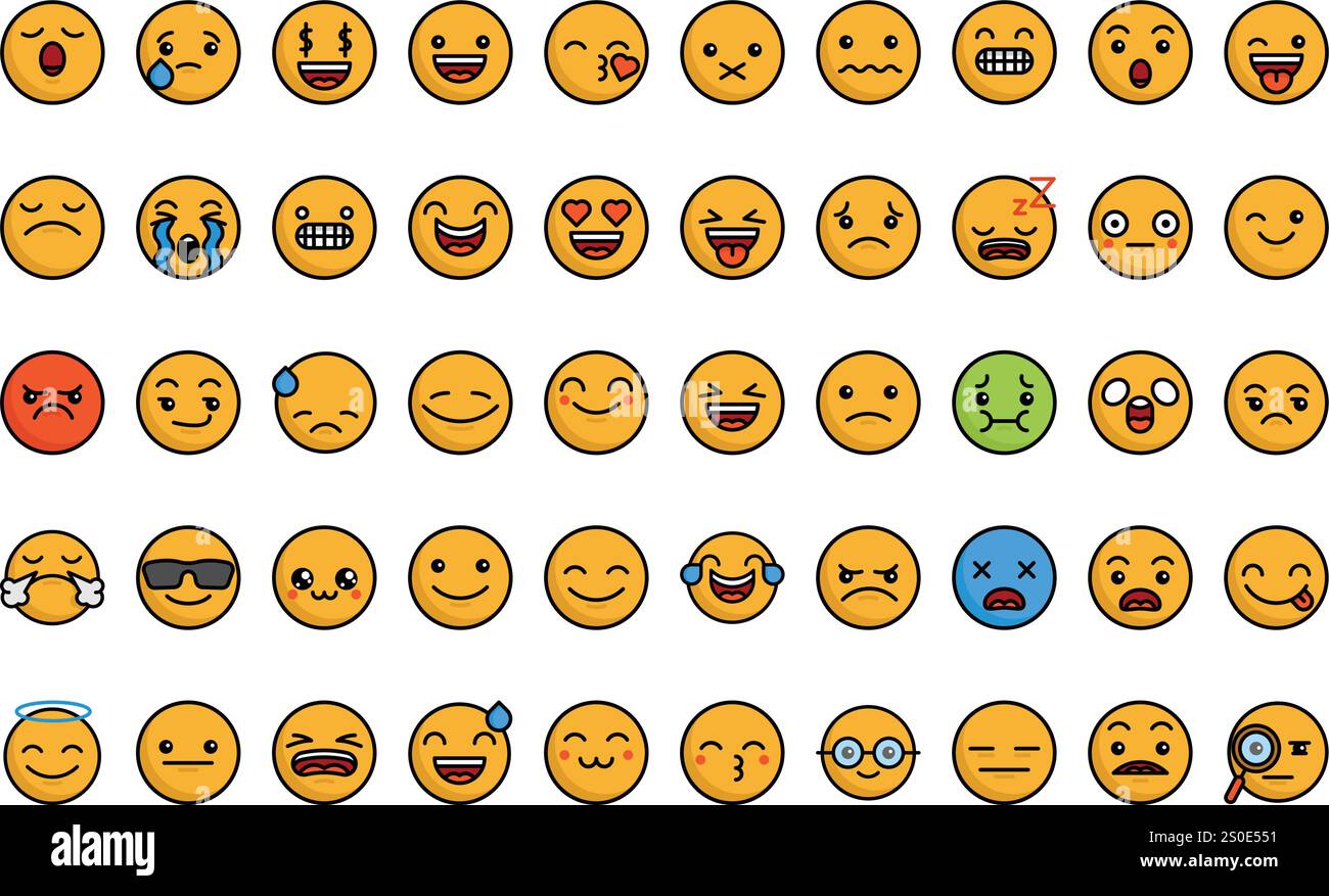 Emoji icons High-Quality Vector Icons Collection with Editable Stroke ...