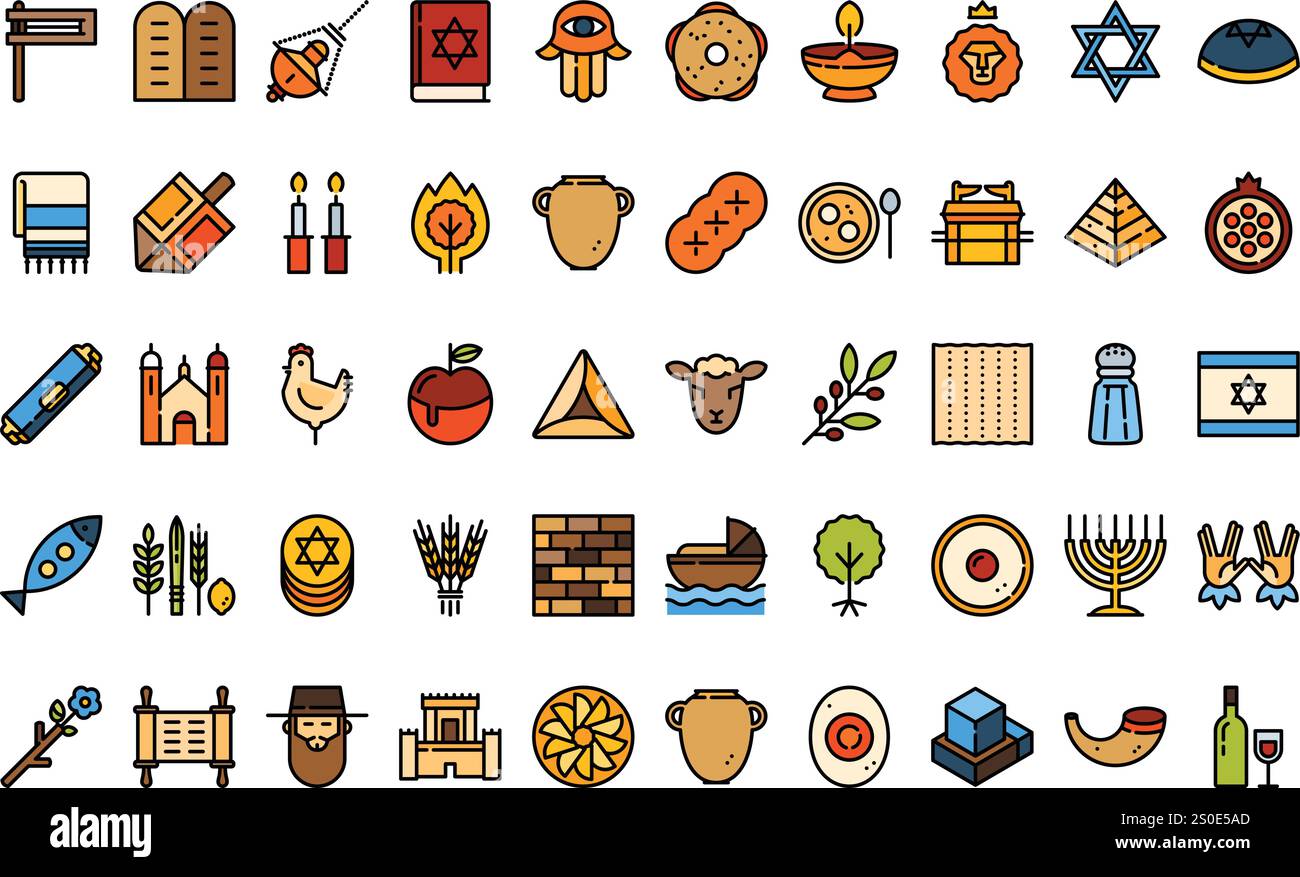 Judaism icons High-Quality Vector Icons Collection with Editable Stroke ...