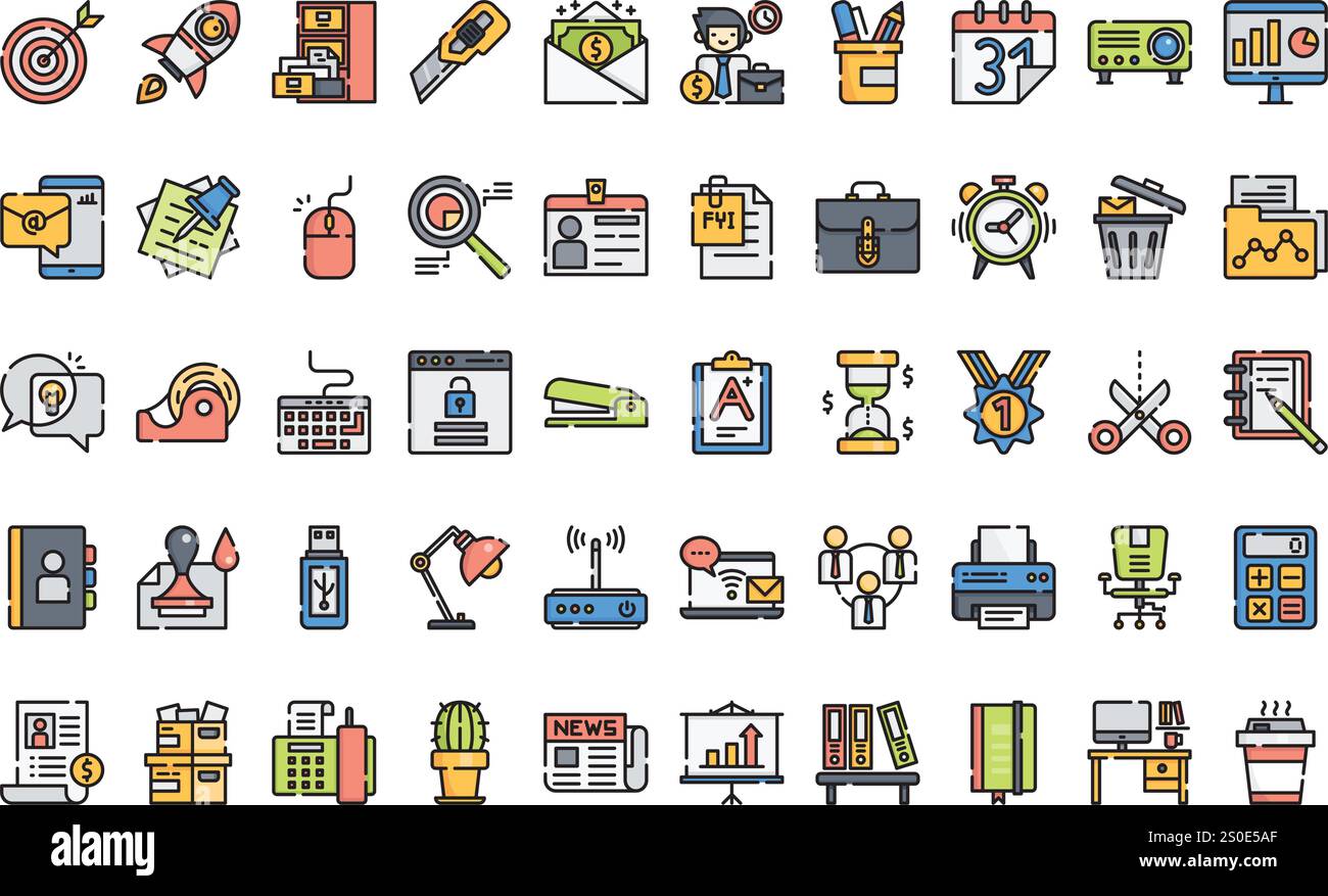 Office icons High-Quality Vector Icons Collection with Editable Stroke ...
