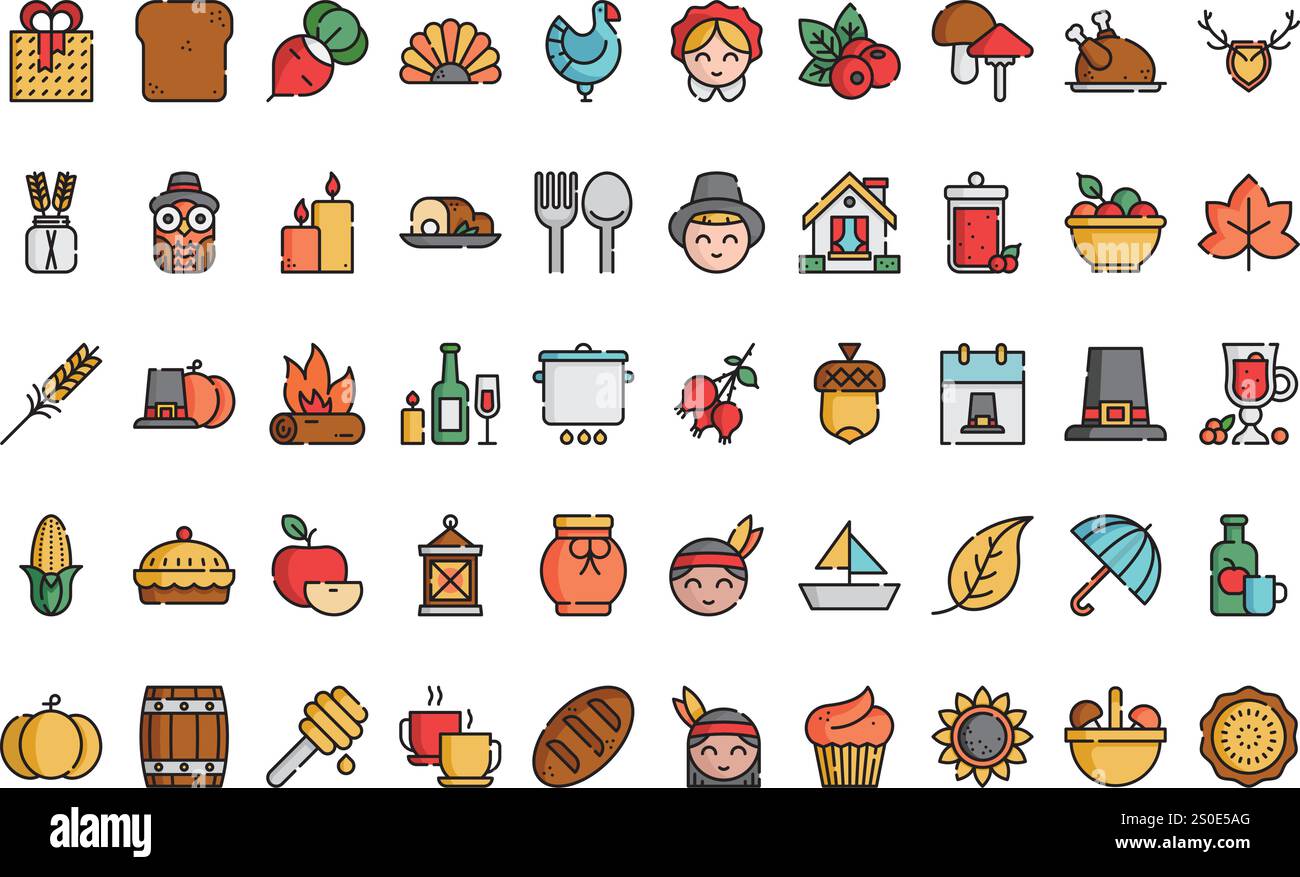Thanksgiving icons High-Quality Vector Icons Collection with Editable ...