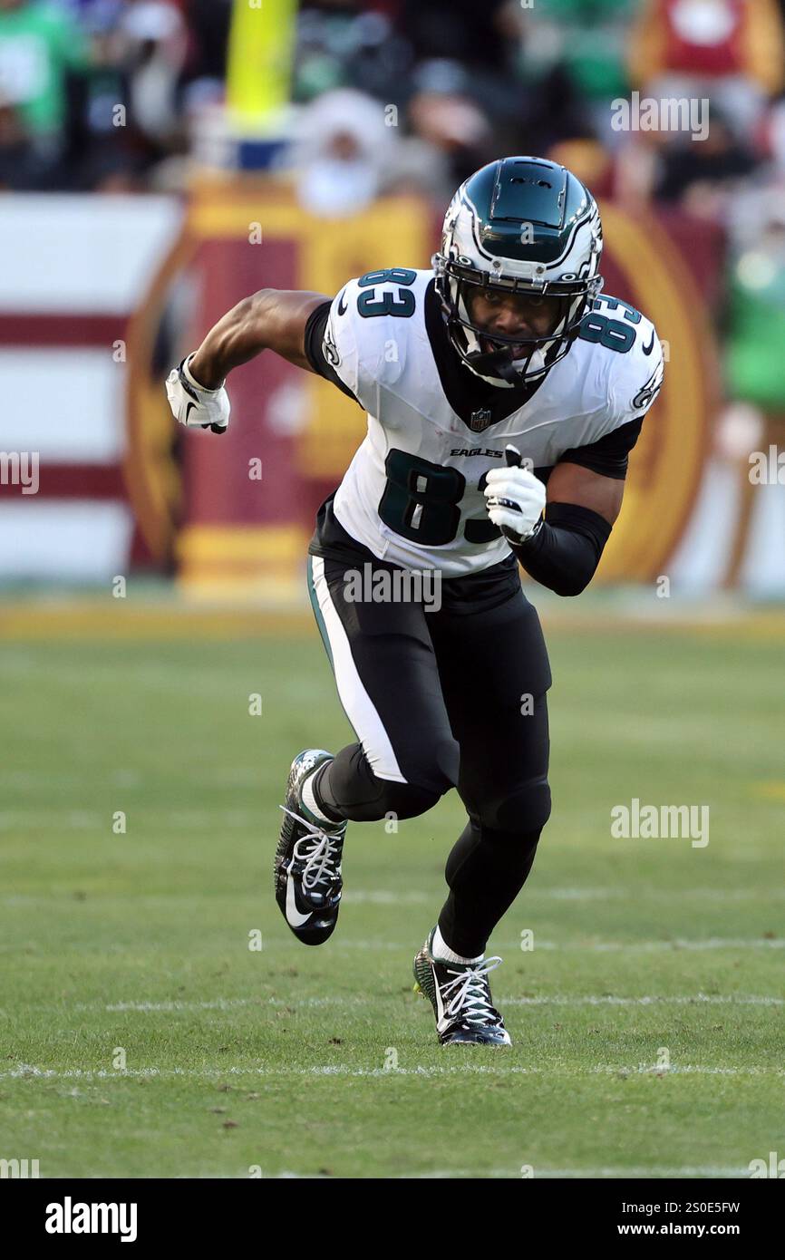 Philadelphia Eagles wide receiver Jahan Dotson (83) runs a route during ...