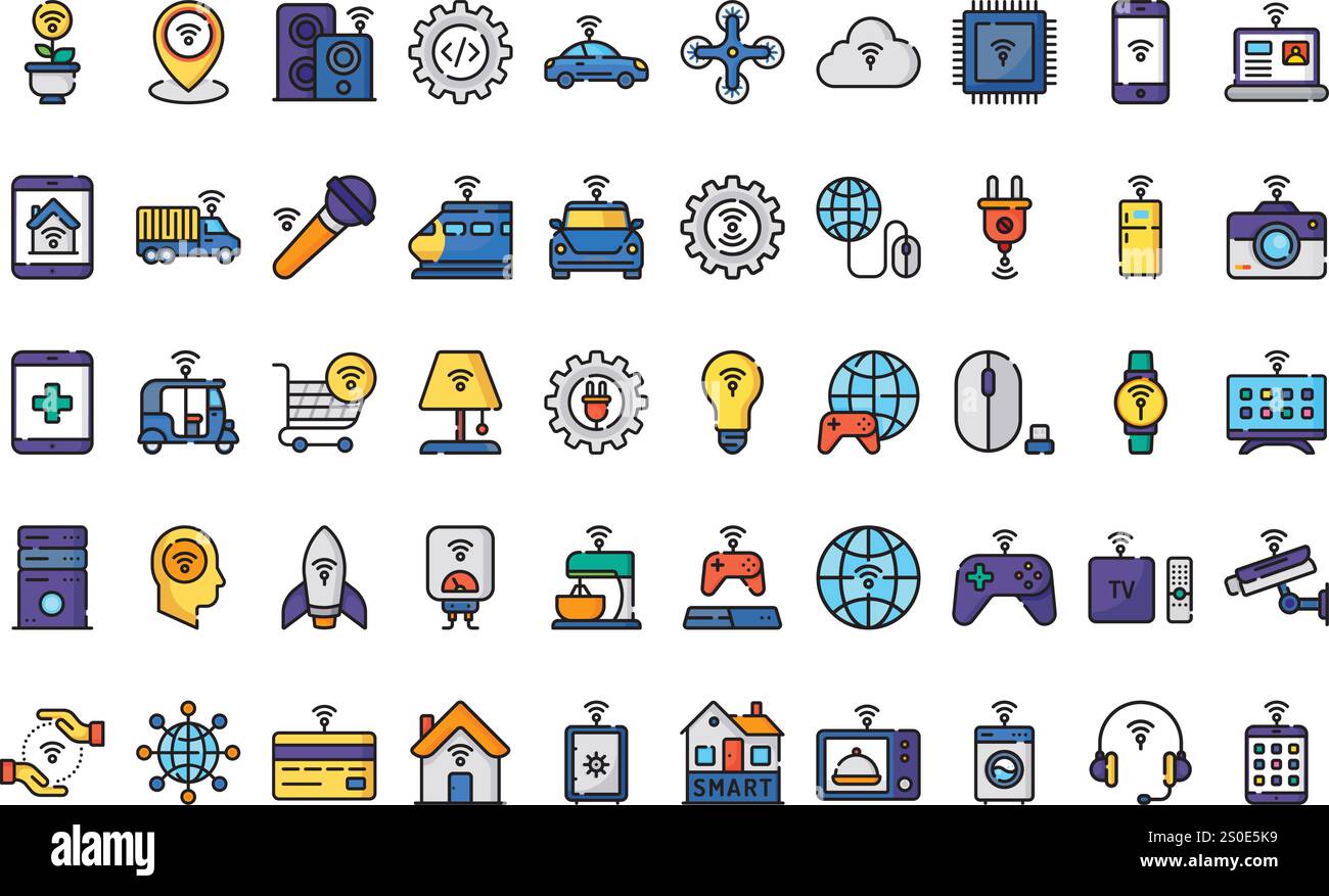 Internet of things icons High-Quality Vector Icons Collection with ...