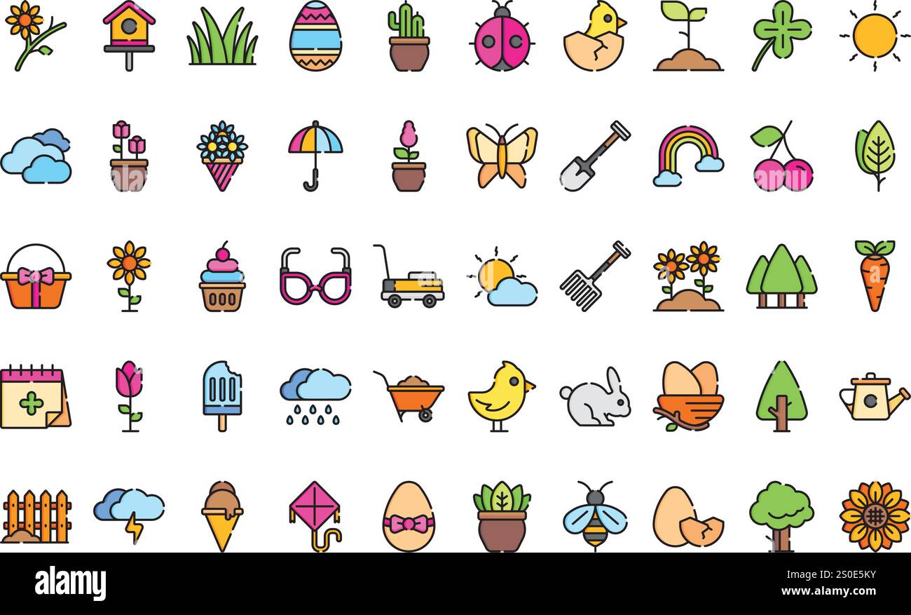 Spring icons High-Quality Vector Icons Collection with Editable Stroke. Ideal for Professional ...