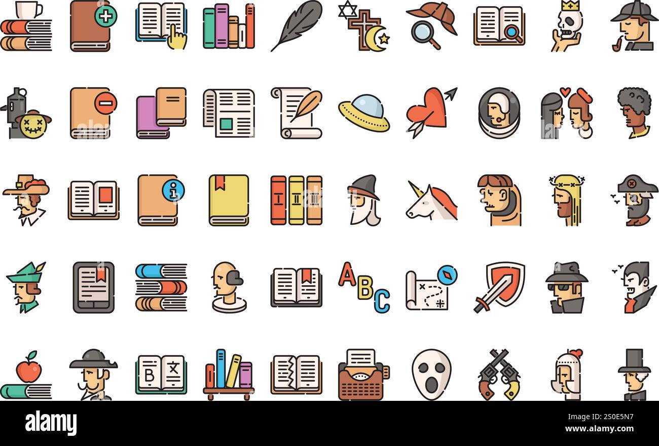 Literature icons High-Quality Vector Icons Collection with Editable ...