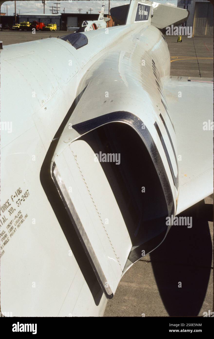 Intake and dorsal of F-106A clearly showing "wasp waist" resulting from ...