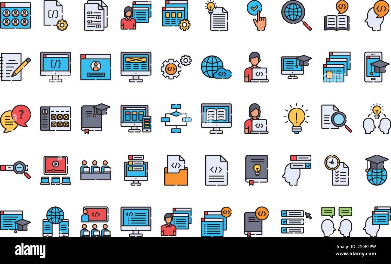 Learning icons High-Quality Vector Icons Collection with Editable ...