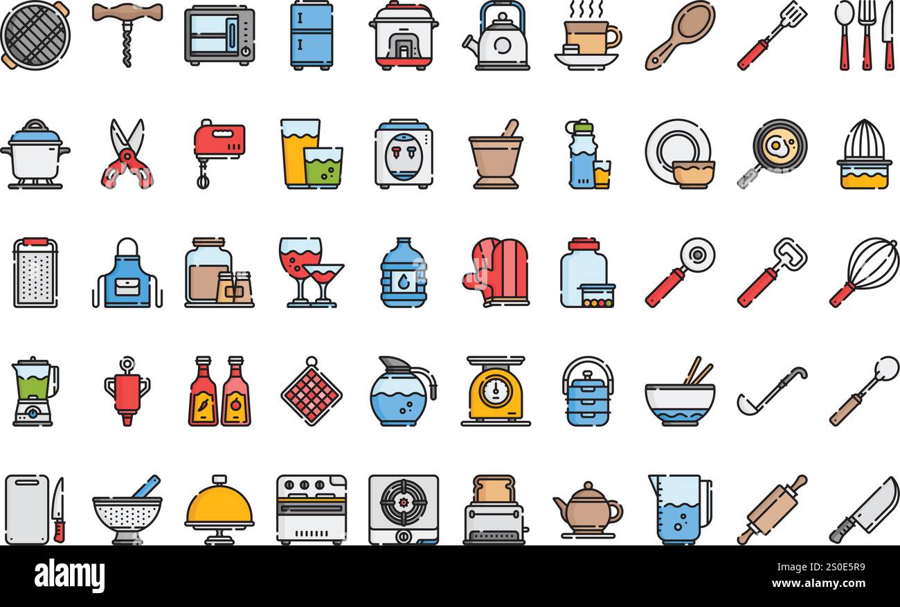 Kitchen tools icons High-Quality Vector Icons Collection with Editable ...
