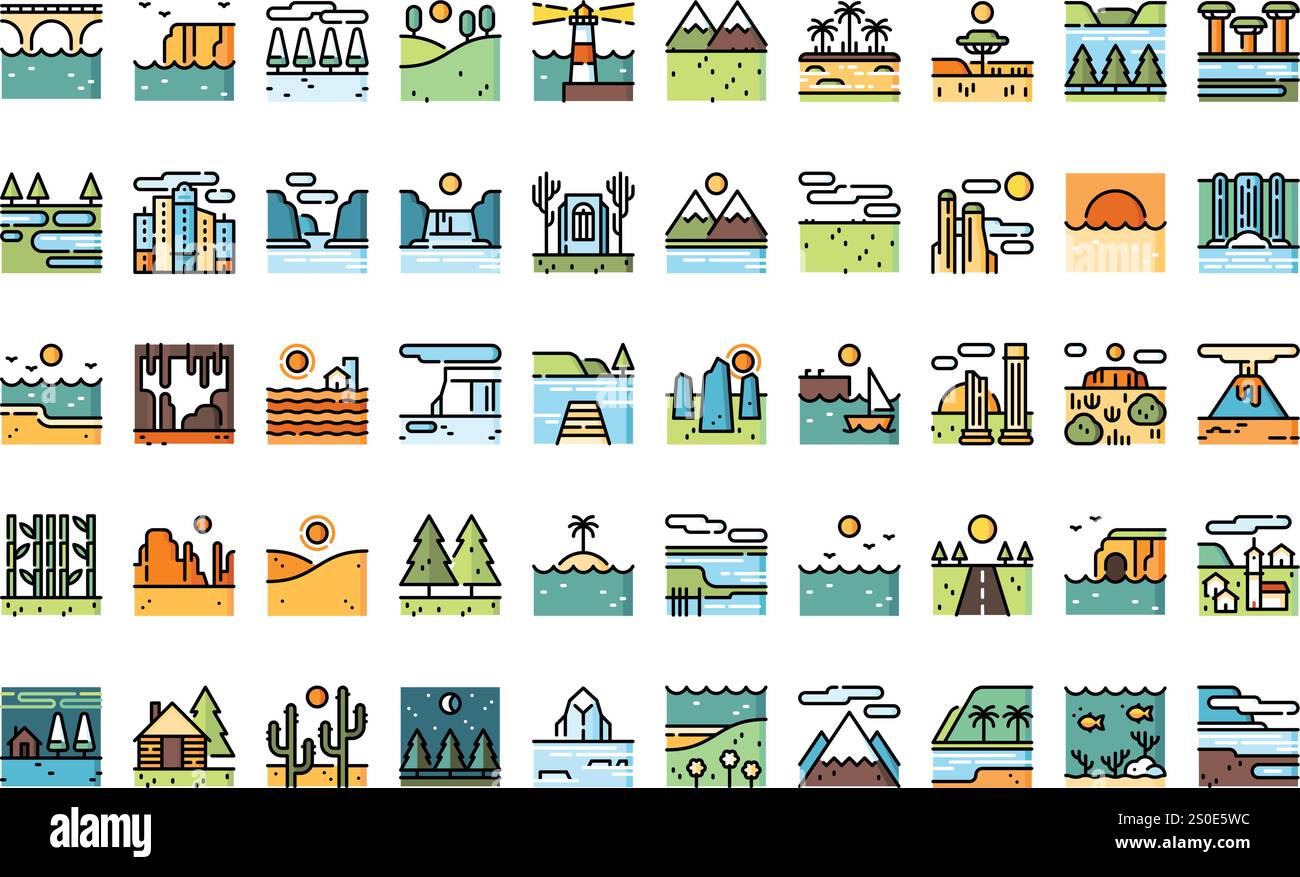 Marsh landscapes Stock Vector Images - Alamy