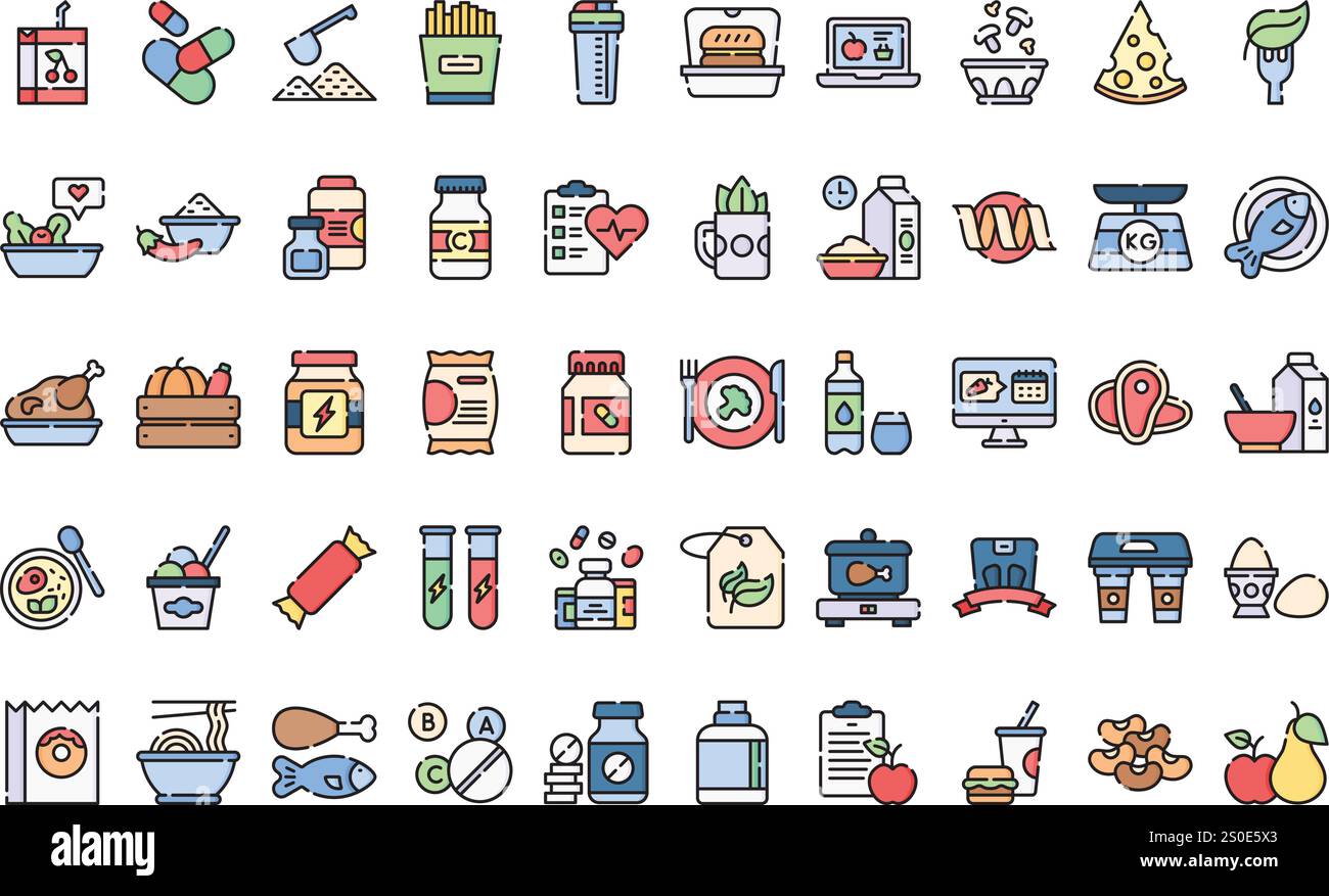 Nutrition icons High-Quality Vector Icons Collection with Editable ...