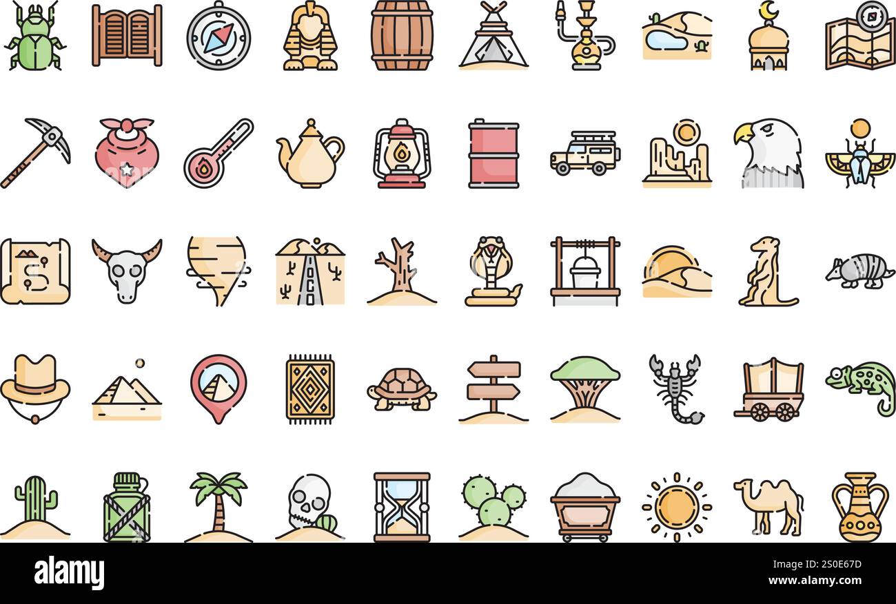 Desert icons High-Quality Vector Icons Collection with Editable Stroke ...