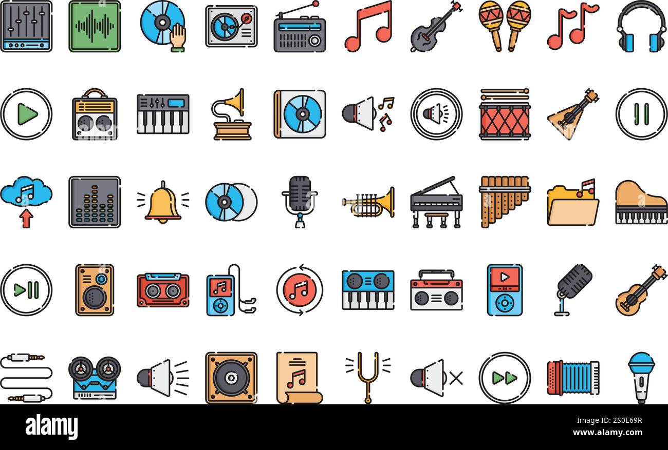 Music sound icons High-Quality Vector Icons Collection with Editable ...