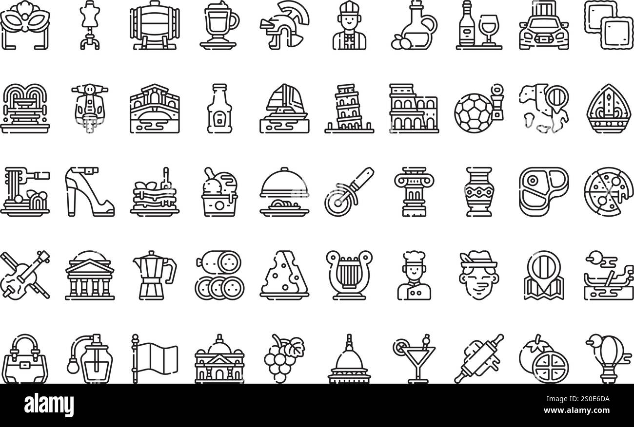 Italy icons High-Quality Vector Icons Collection with Editable Stroke ...